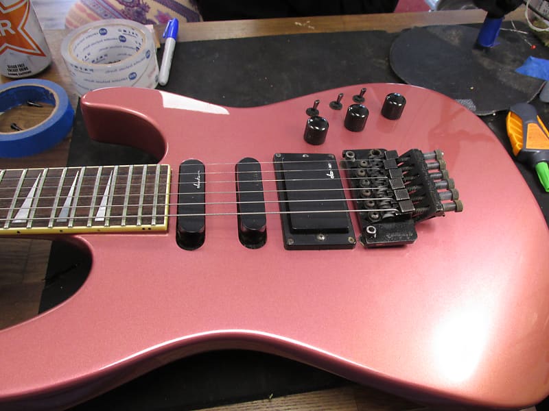 Charvel MODEL 6 HSS 1980s - Pink / Burgundy Mist | Reverb