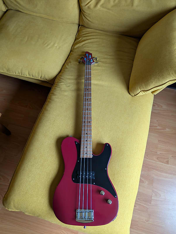 Warmoth Telecaster Bass - Cardinal Red Gloss | Reverb