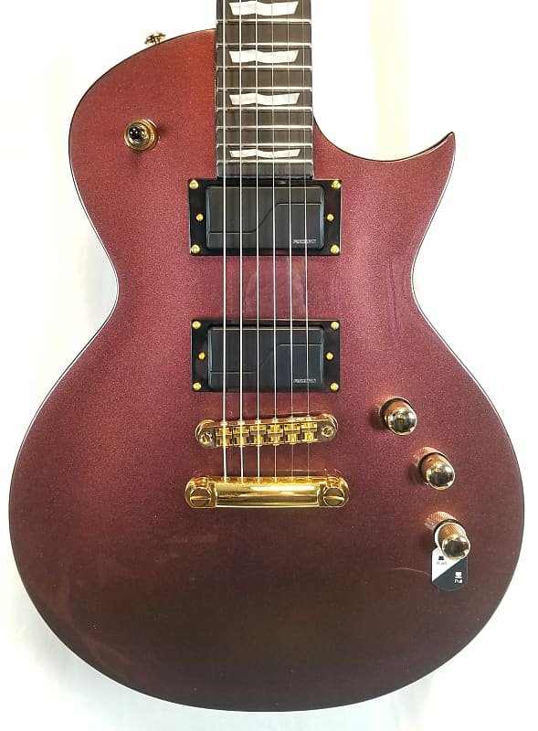 ESP LTD EC-1000 Set Neck Electric Guitar - Gold Andromeda | Reverb