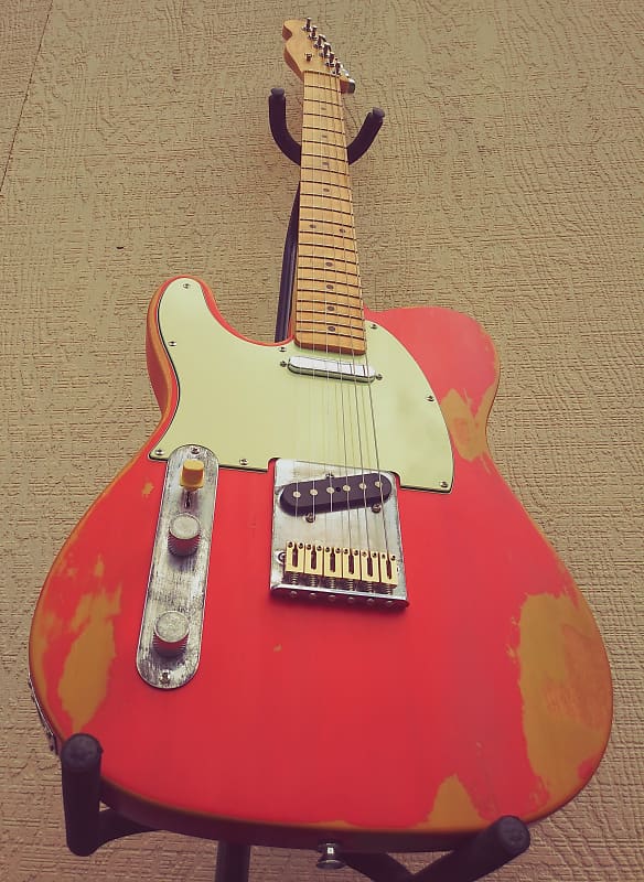 Left Handed Telecaster Faded Fiesta Red Relic | Reverb Australia