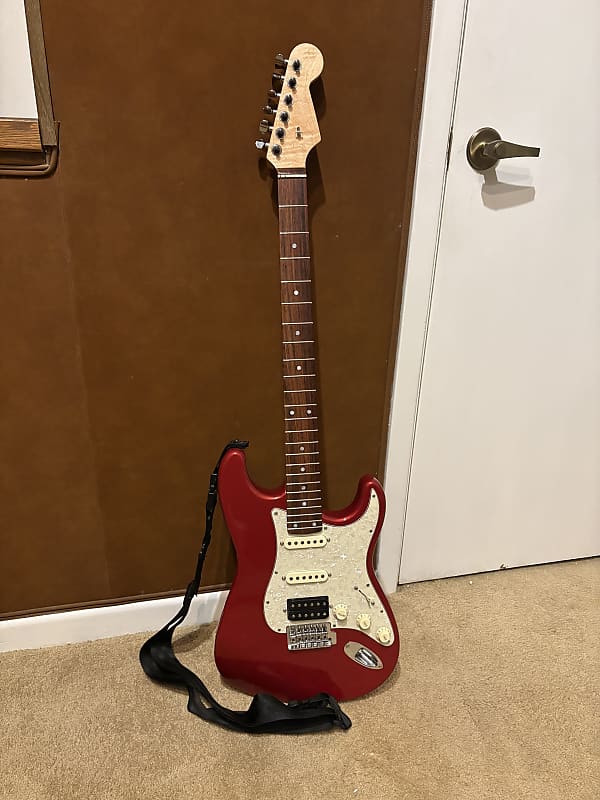 Warmoth Baritone Strat 2024 - Red Sparkle | Reverb
