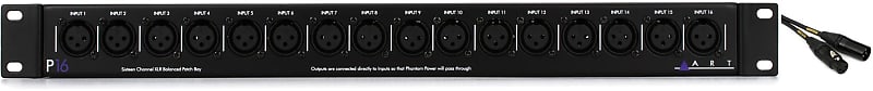 ART P16 16-channel XLR Balanced Patchbay Bundle with Mogami | Reverb