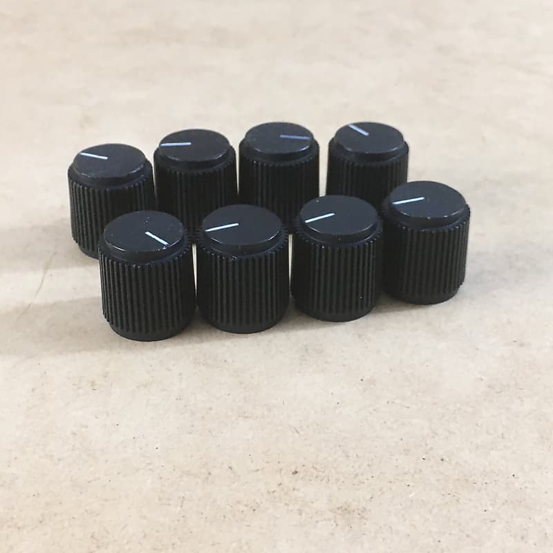 10 Vintage Style Amplifier Knobs Relic Amp Guitar Flat Black | Reverb