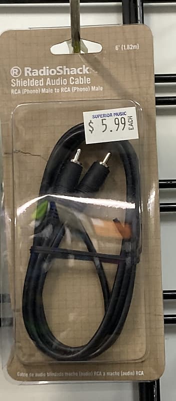 Radio Shack 6 FT RCA MALE TO RCA MALE 2022 | Reverb