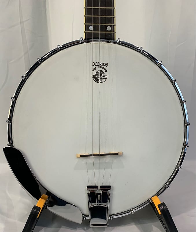 Deering Vega Long Neck Banjo Dark Natural | Reverb