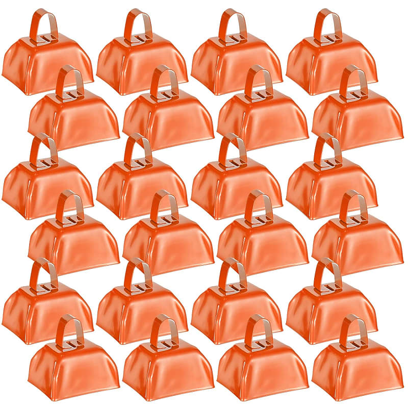24 Pcs Metal Cowbell With Handle Cow Bells Noise Makers For | Reverb