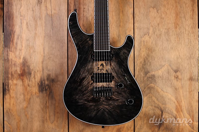 Mayones Regius 7 Buckeye Burl Naturel Fade Black Burst | Reverb