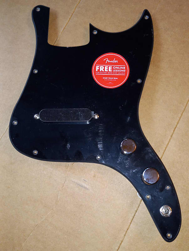 Squier Sonic Bronco Bass Loaded Pickguard - Matte Black | Reverb