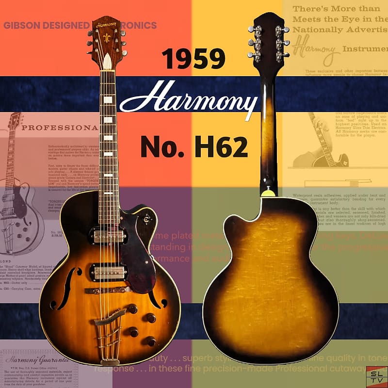 1959 Harmony H62, Gibson Harness, P13 Pickups. Original Case | Reverb