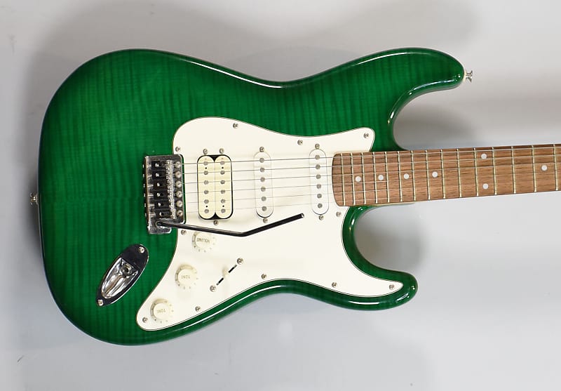 Strat Copy - Transparent Green, Recent | Reverb