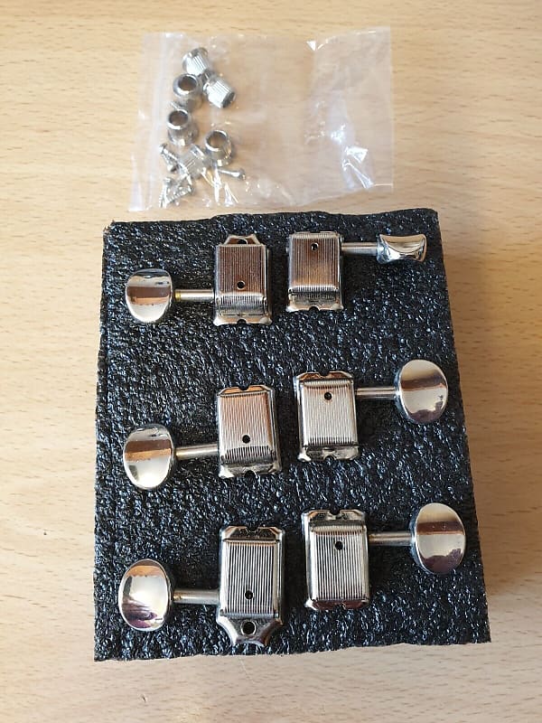 Gotoh Japan 6 in Line Vintage Kluson Type Tuners Tuning Pegs | Reverb