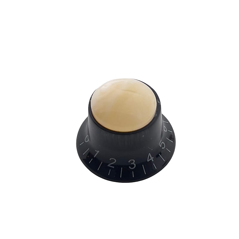 Resin Marble (Gold/White) - Custom Guitar Knobs - Black Top | Reverb