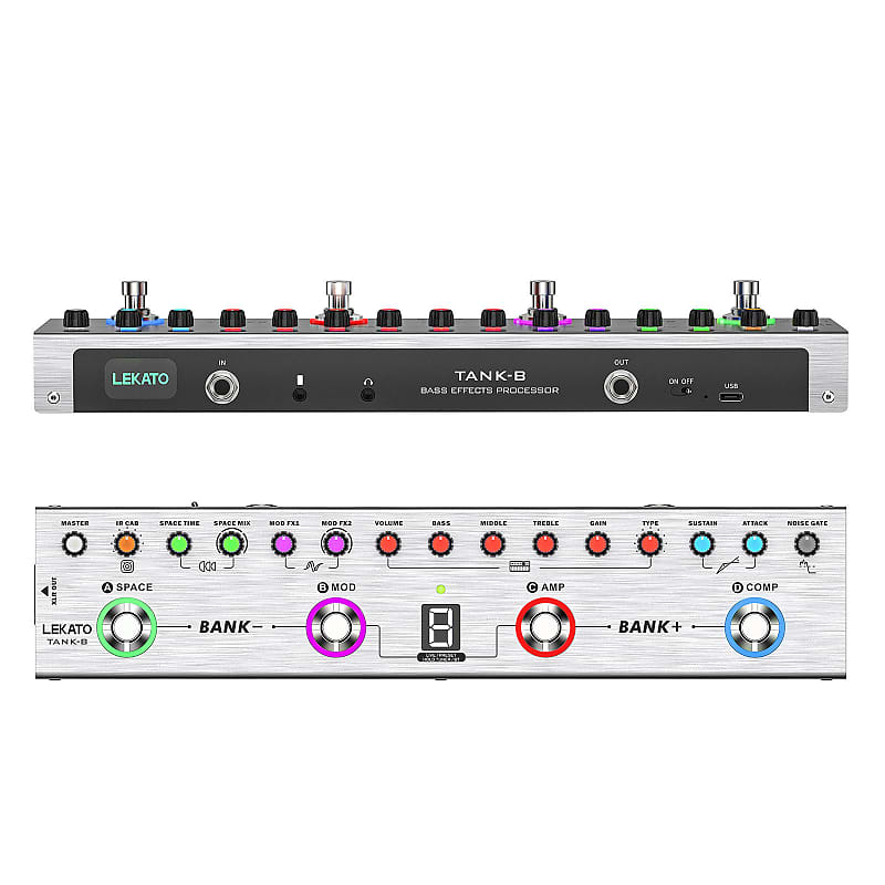 LEKATO TANK-B Electric Bass Effects Pedal Multi Effects | Reverb