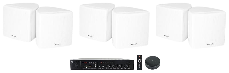 Rockville Commercial Bluetooth Amp+Wifi Receiver+(6) 3.5" | Reverb