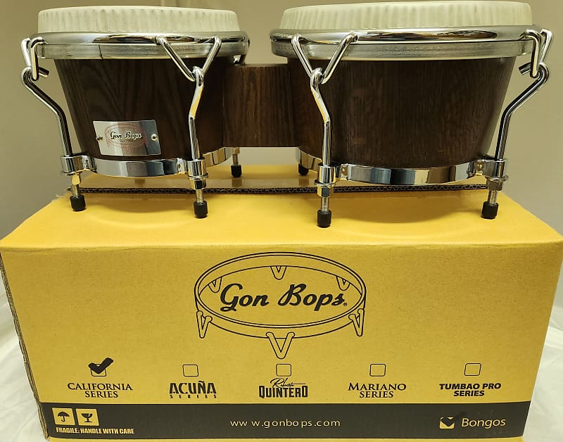 Gon Bops California Series Bongo Set 7"/8.5" Red Oak | In | Reverb
