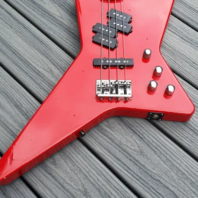 ESP Random Star Bass 1980s Candy Apple Red | Reverb
