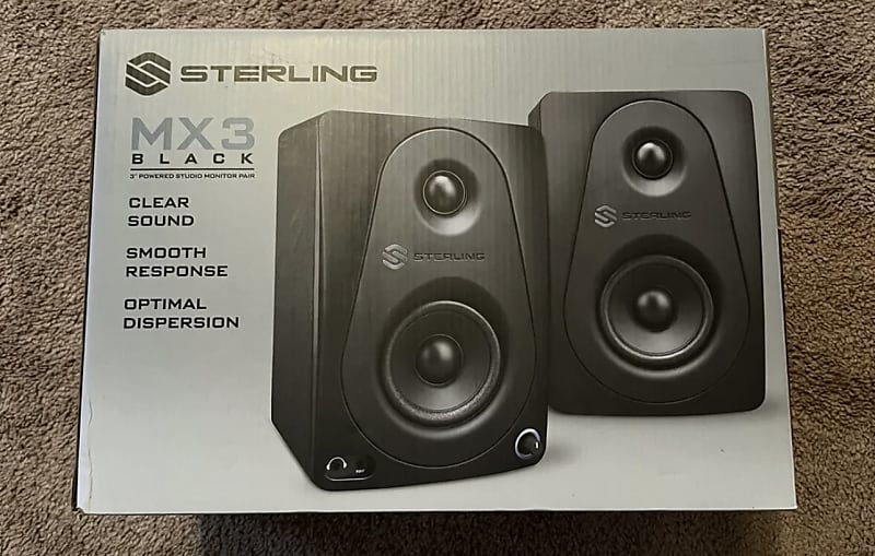 Sterling Audio MX3 Black - Pair of 3” Powered Studio Monitor | Reverb