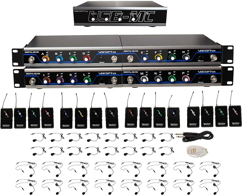 VocoPro Wireless Headset, 16 ch. WL Microphone/USB Interface | Reverb