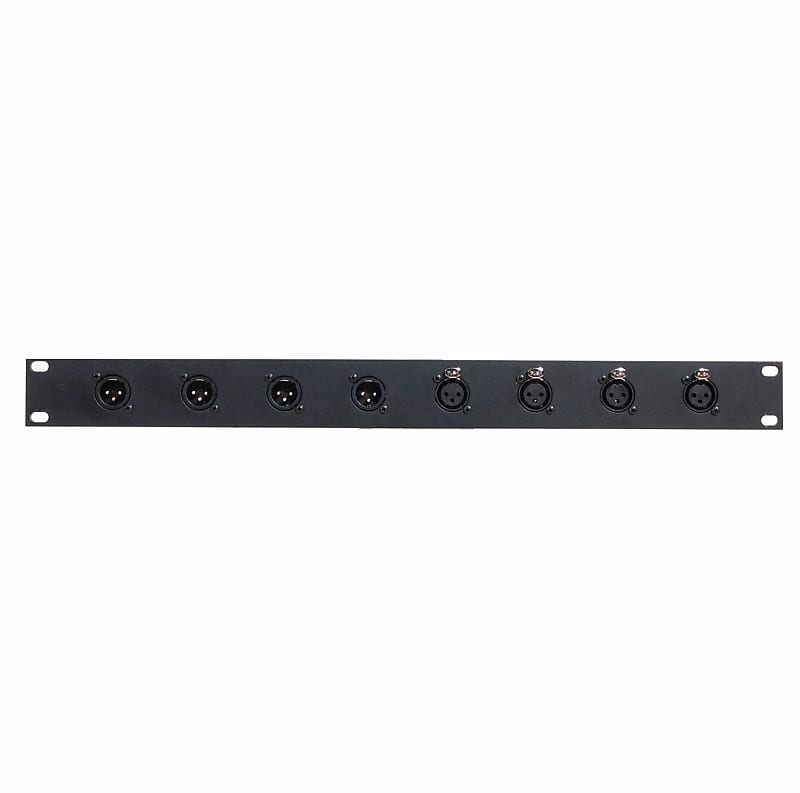 1RU Rack Panel with 4 XLR Male & 4 XLR Female Front / 2 | Reverb