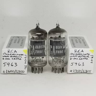 MATCHED PAIR 1950's SYLVANIA 5963 12AU7 SQUARE GETTER NOS | Reverb
