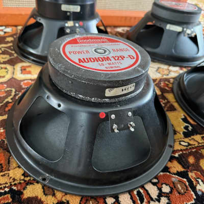 Quad 4x Vintage 1970s Goodmans Audiom 12P-D Red Label 50w | Reverb