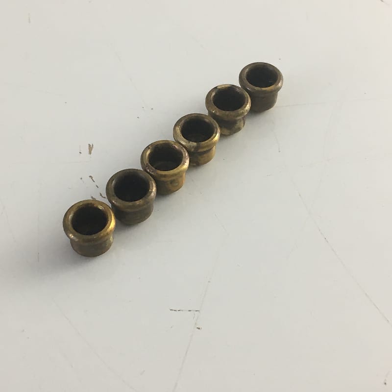 6 Relic Aged Brass Tele String Ferrules Aged Relic for | Reverb Canada