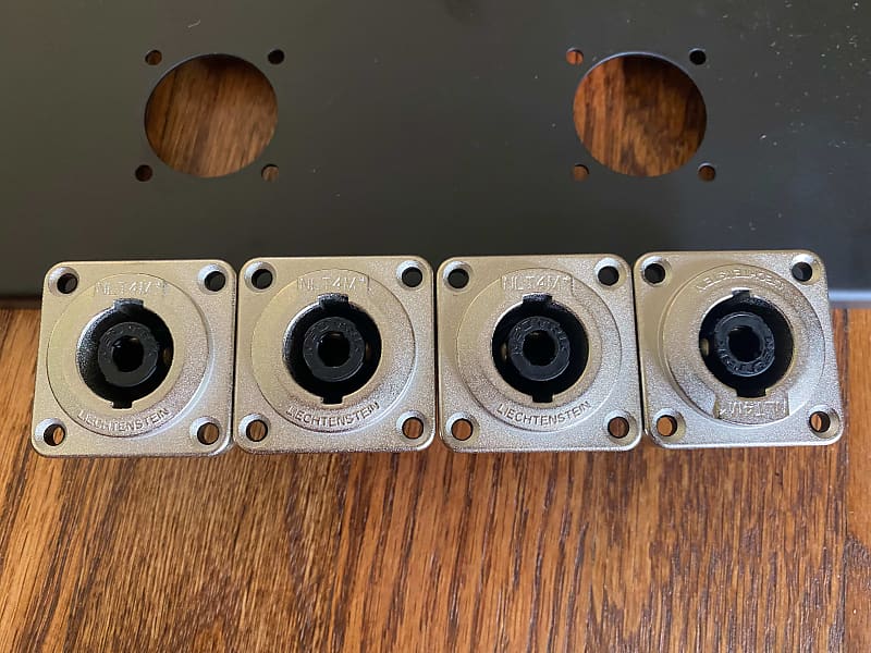 (4) Neutrik NLT4M with one 19" 2U Rack Panel | Reverb