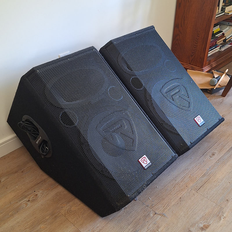 (2) Rockville RSM15A 15" 1400 Watt 2-Way Powered Active Stage | Reverb