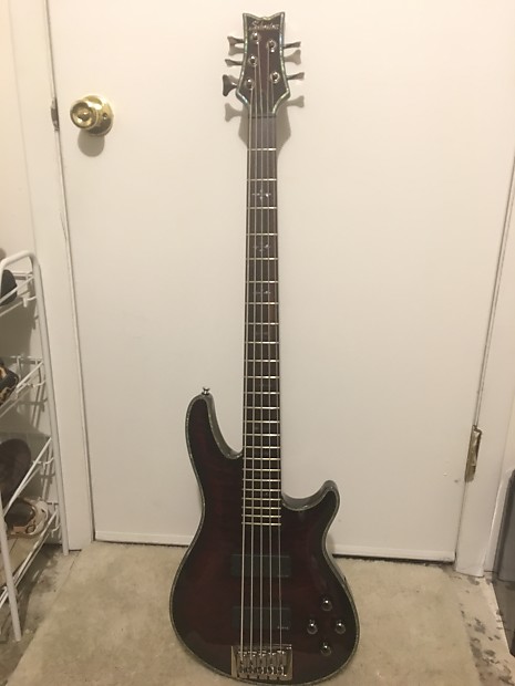Schecter 5 String Hellraiser Bass Red | Reverb