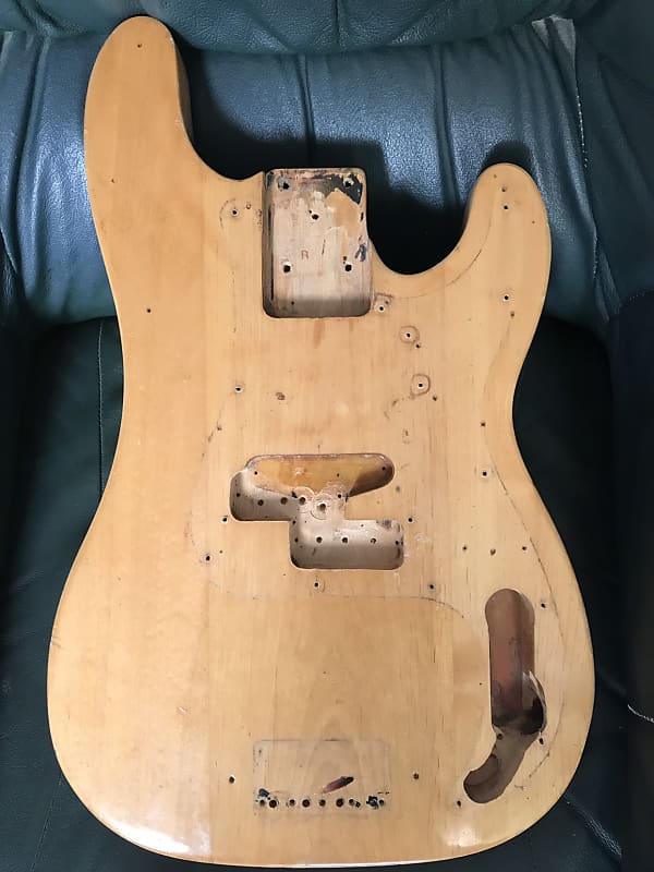 Fender Telecaster bass body 1968 Natural modified | Reverb
