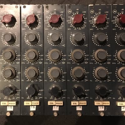 Vintage Neve 1073 8-Channel Mic Preamp EQ Racked with output | Reverb