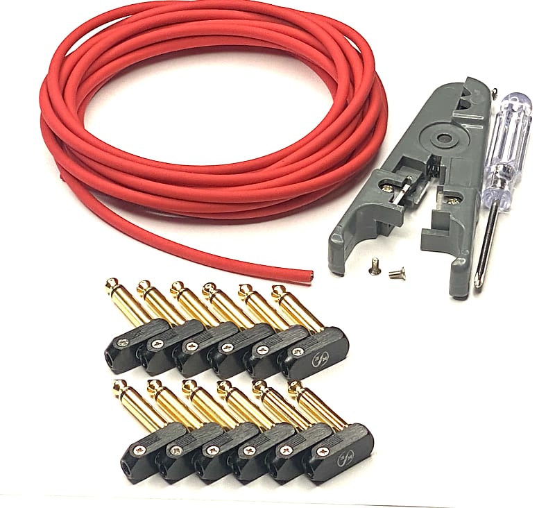 Kurrent Electric Solderless Guitar Pedal Cable Kit 6 Pack for | Reverb