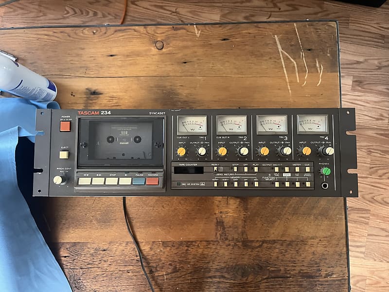 TASCAM 234 Syncaset & Mogami Snake - 4 track cassette | Reverb