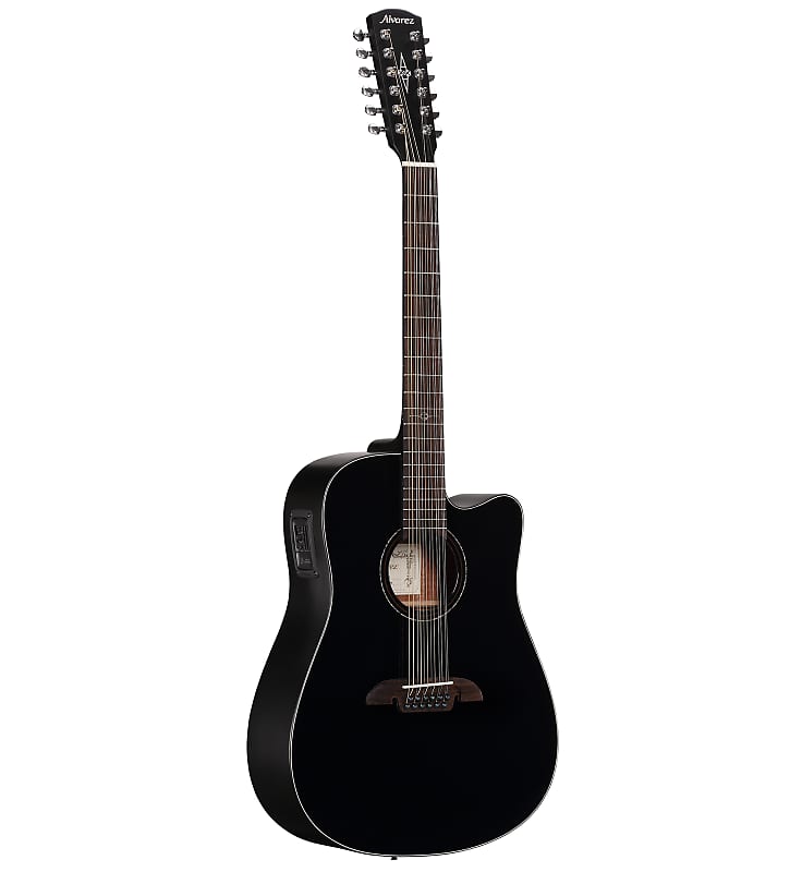 Alvarez AD60-12CEBK Dreadnought 12-string Acoustic/Electric | Reverb