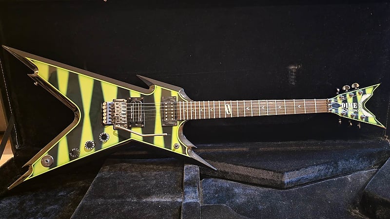 Dean Dime Razorback Slime Bumblebee 2007 Slime Green | Reverb