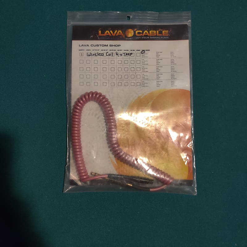 Lava Cable Retro Coil R/A TA4F Straight - Red | Reverb