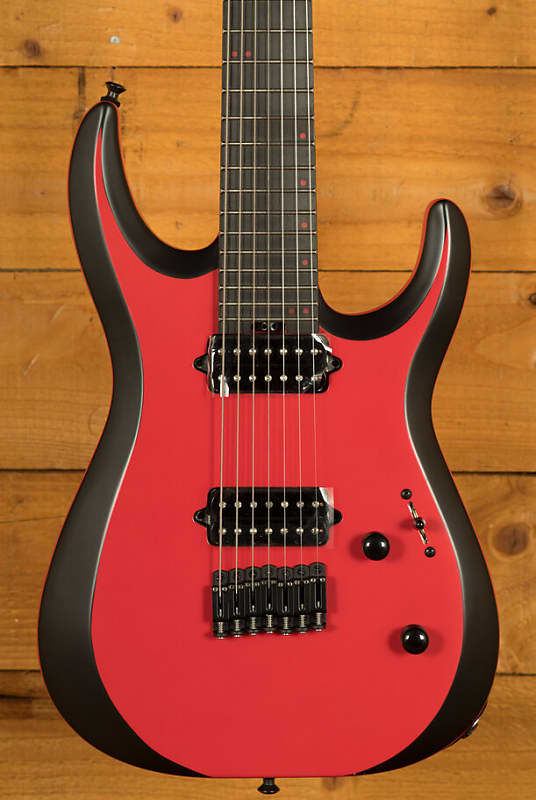 Jackson Pro Plus Series DK Modern MDK7 HT Ebony Satin Red | Reverb UK