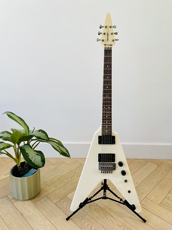 Fernandes Flying V 80s - Cream White Metallica Hetfield | Reverb