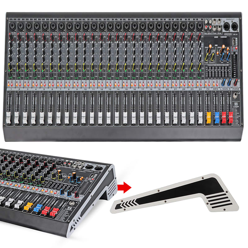 5 Core Audio Mixer 24 Channel DJ Sound Board w Bluetooth USB | Reverb