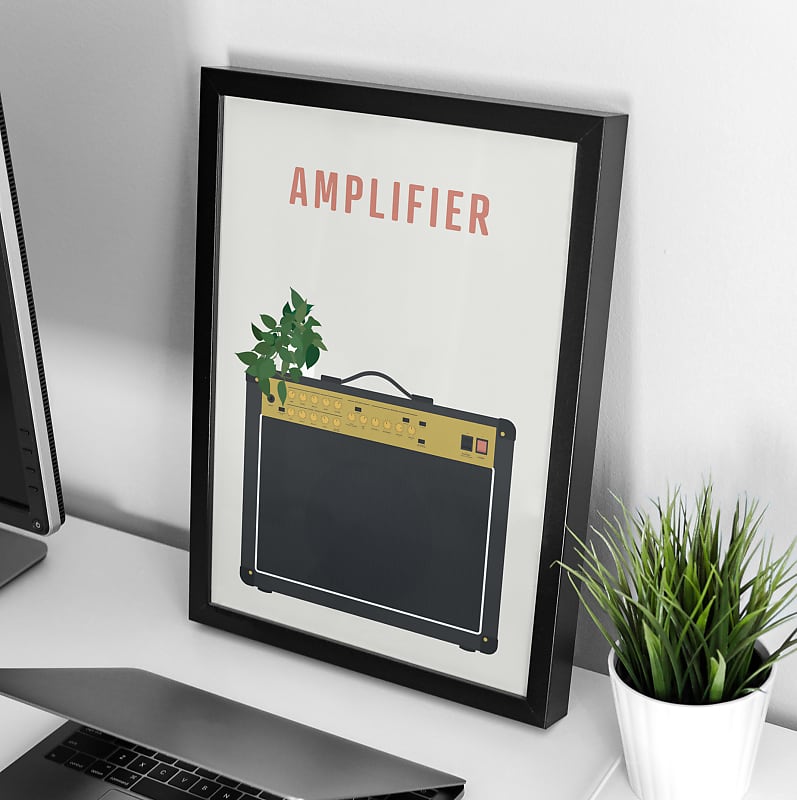 Marshall Amplifier Print - Guitar Amp Poster, A4 Size | Reverb
