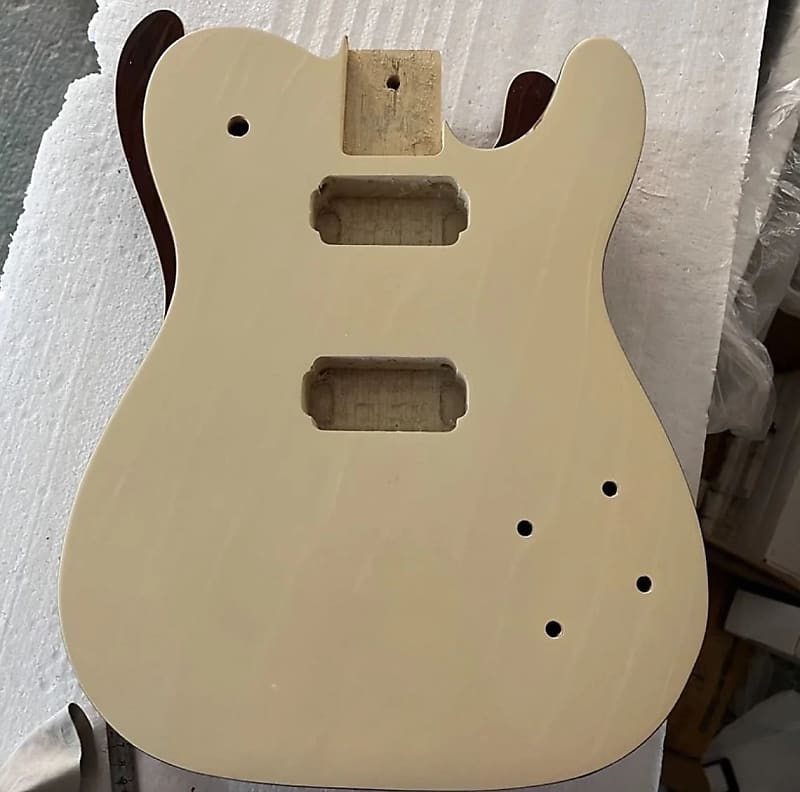 Glossy White Guitar HH Tele Style Body Project | Reverb
