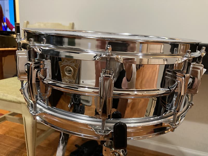 Ludwig LM400 Supraphonic Snare Drum Monroe Badge | Reverb