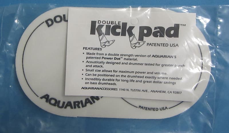 Aquarian Double kick drum pad White | Reverb