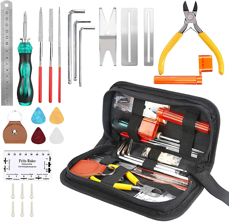 26 Pcs Complete Guitar Repairing Tool Kit Organizer | Reverb