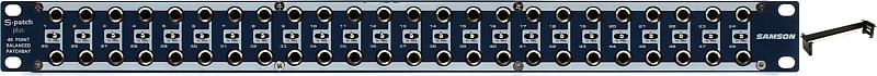 Samson S-Patch Plus 48-point Balanced Patchbay Bundle with | Reverb