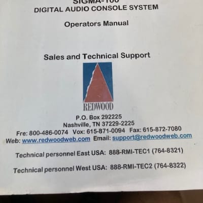 CALREC Sigma-100 Digital Audio Console System | Reverb