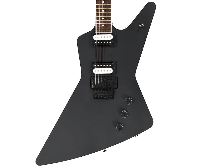Dean ZX Floyd Explorer Electric Guitar in Black Satin | Reverb