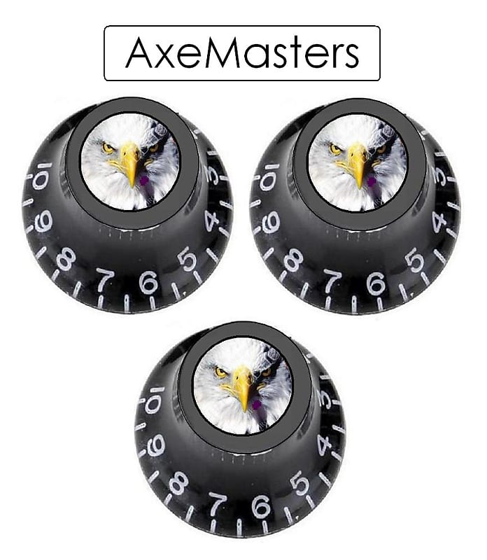 AxeMasters PROUD EAGLE Emblem Knob Set for Fender Guitar - | Reverb