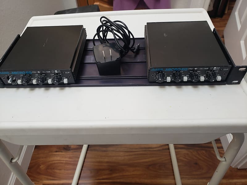 2 Alesis Micro EQ's and Rack 1990 - Black | Reverb