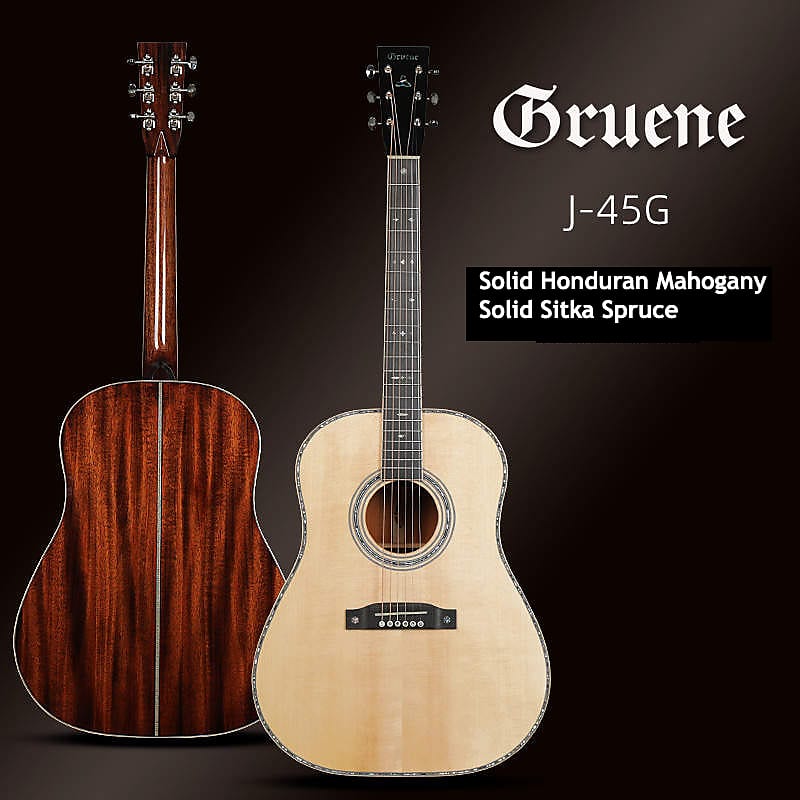 Gruene Guitars J-45G 2023 - Natural - Nitrocellulose | Reverb